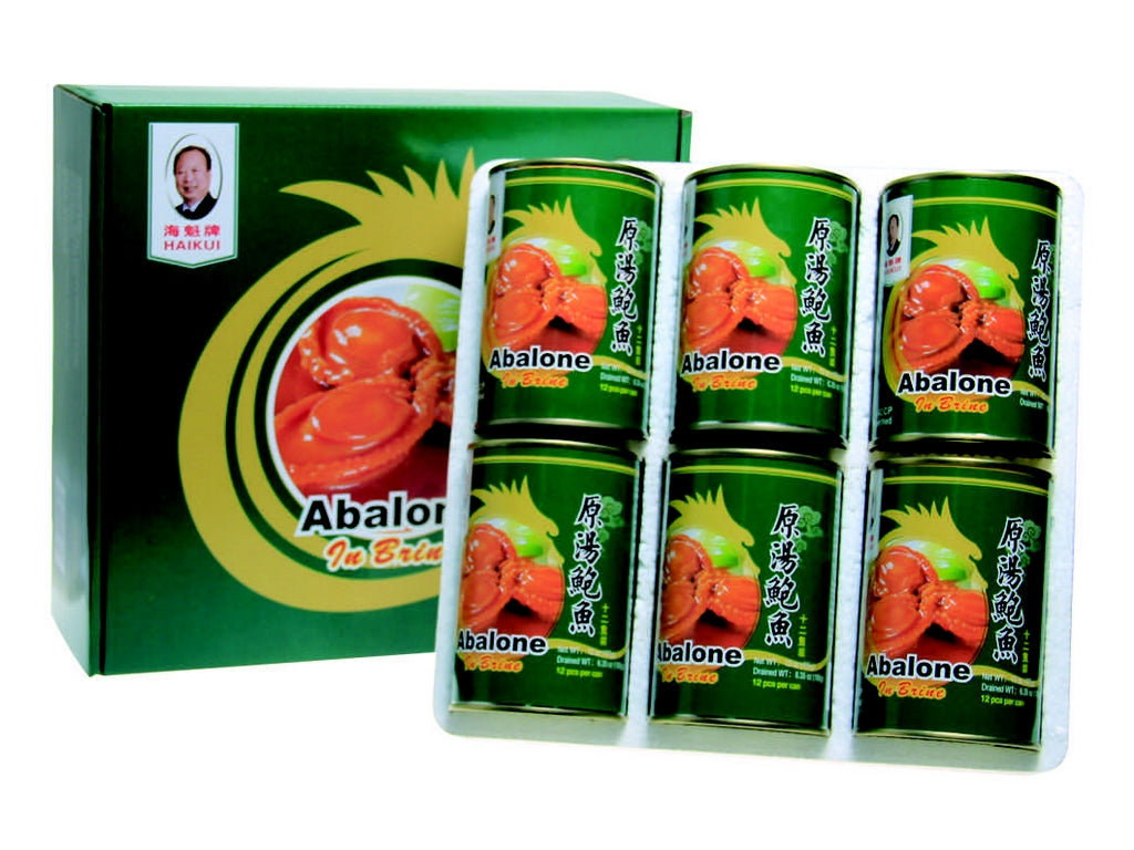 12 pcs can of abalone 12 隻/一罐 Abalone in Brine 原湯鮑魚 6 cans per box 6 罐 ...