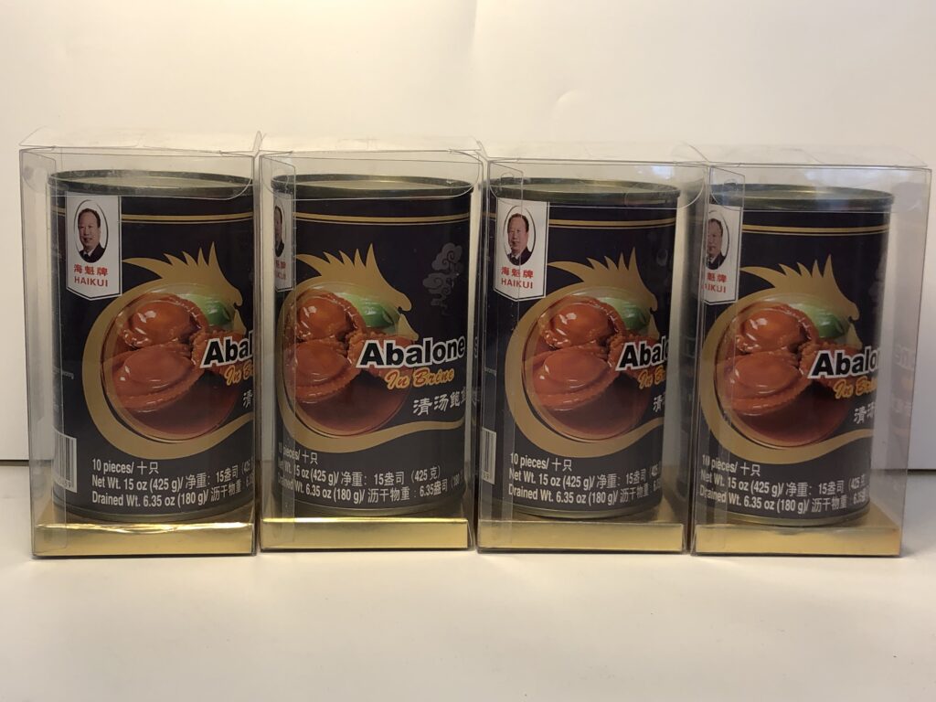 10 pcs can of abalone 10 隻/一罐 Abalone in Brine 原湯鮑魚 4 cans per box 4 罐 ...